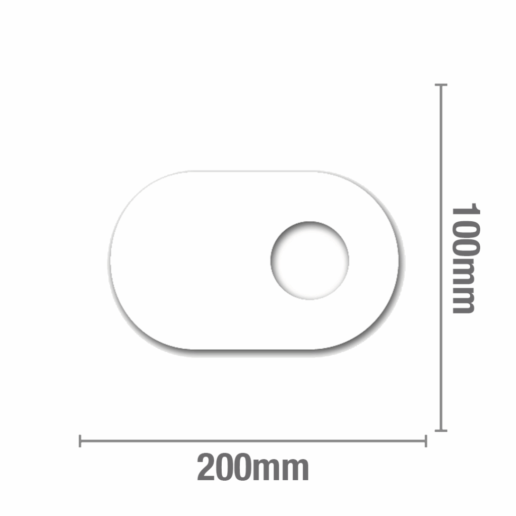 Cover Plate White Plastic 50mm PVC Oval Per 10 – Complete